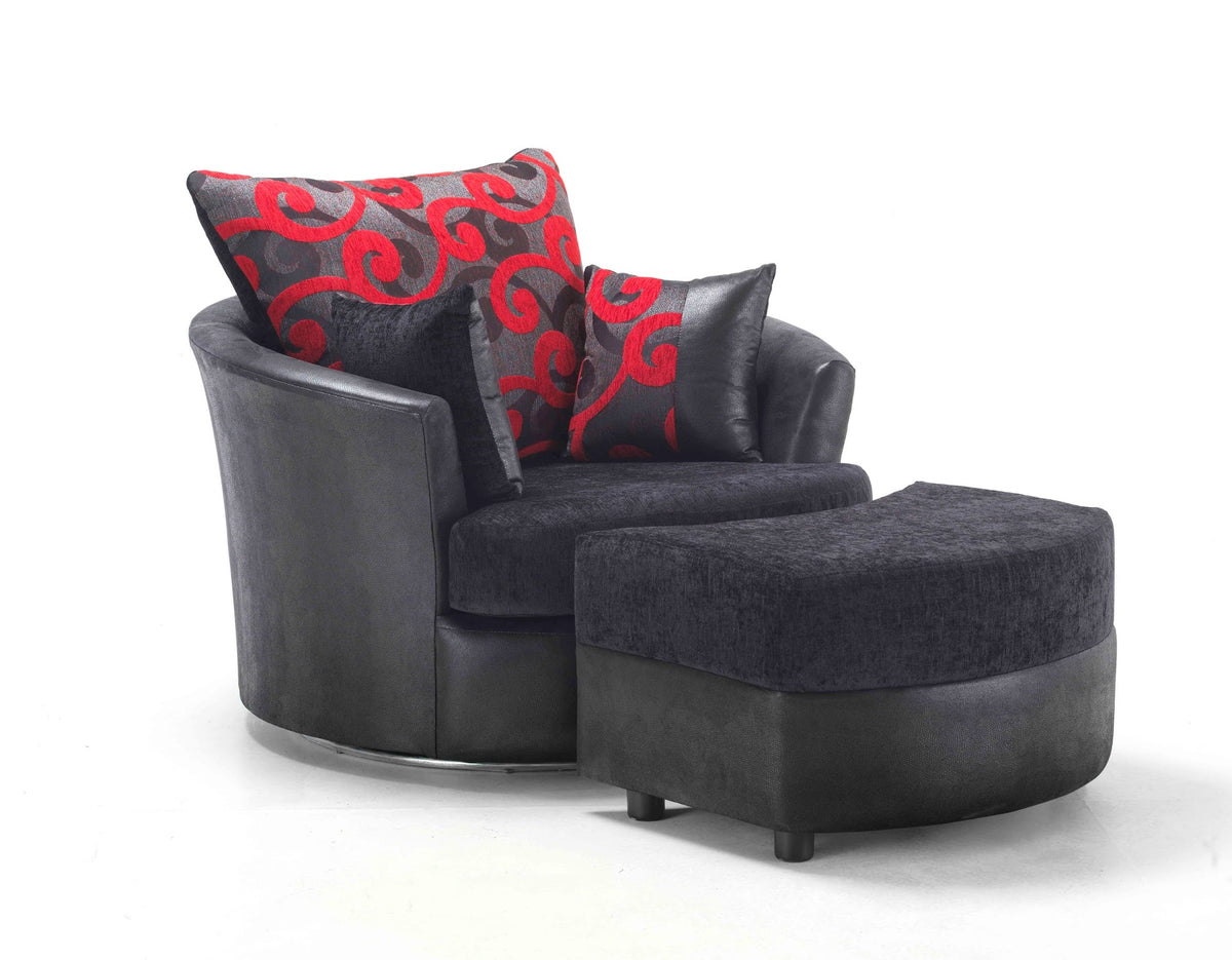 Cuddle Chair With Foot Stool – Deluxe furniture